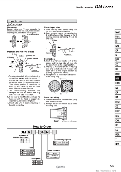 [SMC Pneumatics]Multi-Connector DM6S-04NU — Mechatalk