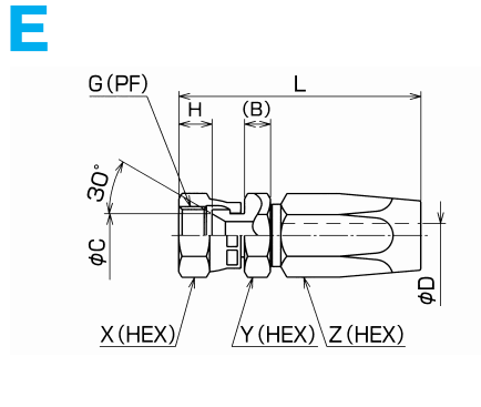 [NITTA] HOSE COUPLING E-PF (For 3130, 3000) — Mechatalk