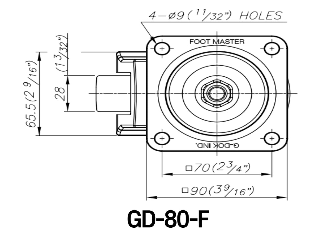 [FOOTMASTER] GD-80 Leveling Casters Smart Solution for both easy movem ...