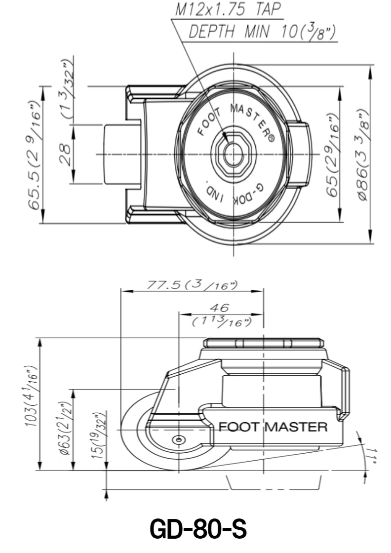 [FOOTMASTER] GD-80 Leveling Casters Smart Solution for both easy movem ...