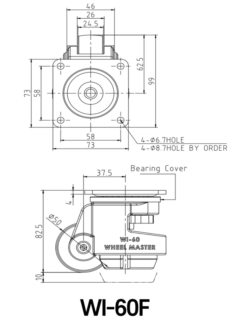 [Wooil]Wheel Master WI-60 Light Duty Purpose 250-300KG 8pcs — Mechatalk