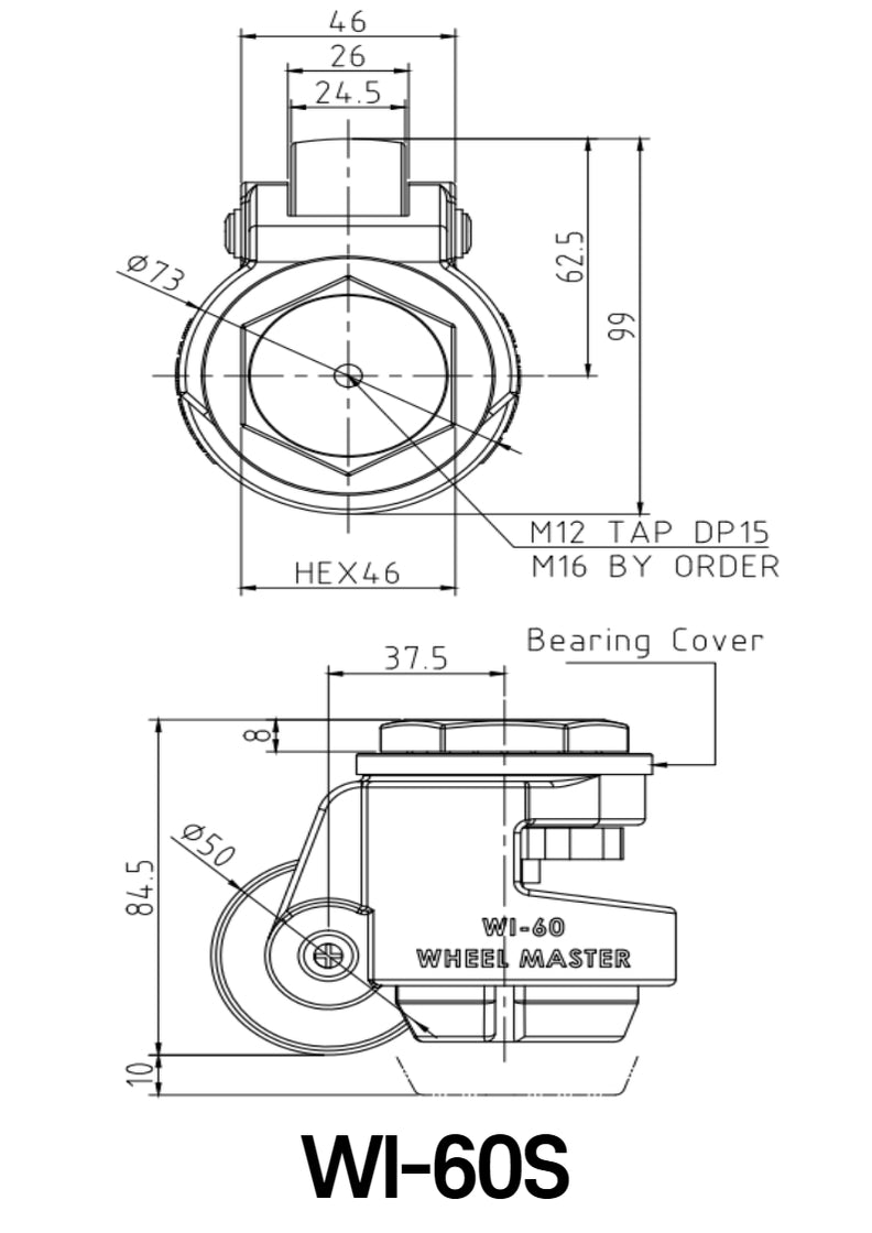 [Wooil]Wheel Master WI-60 Light Duty Purpose 250-300KG 8pcs — Mechatalk